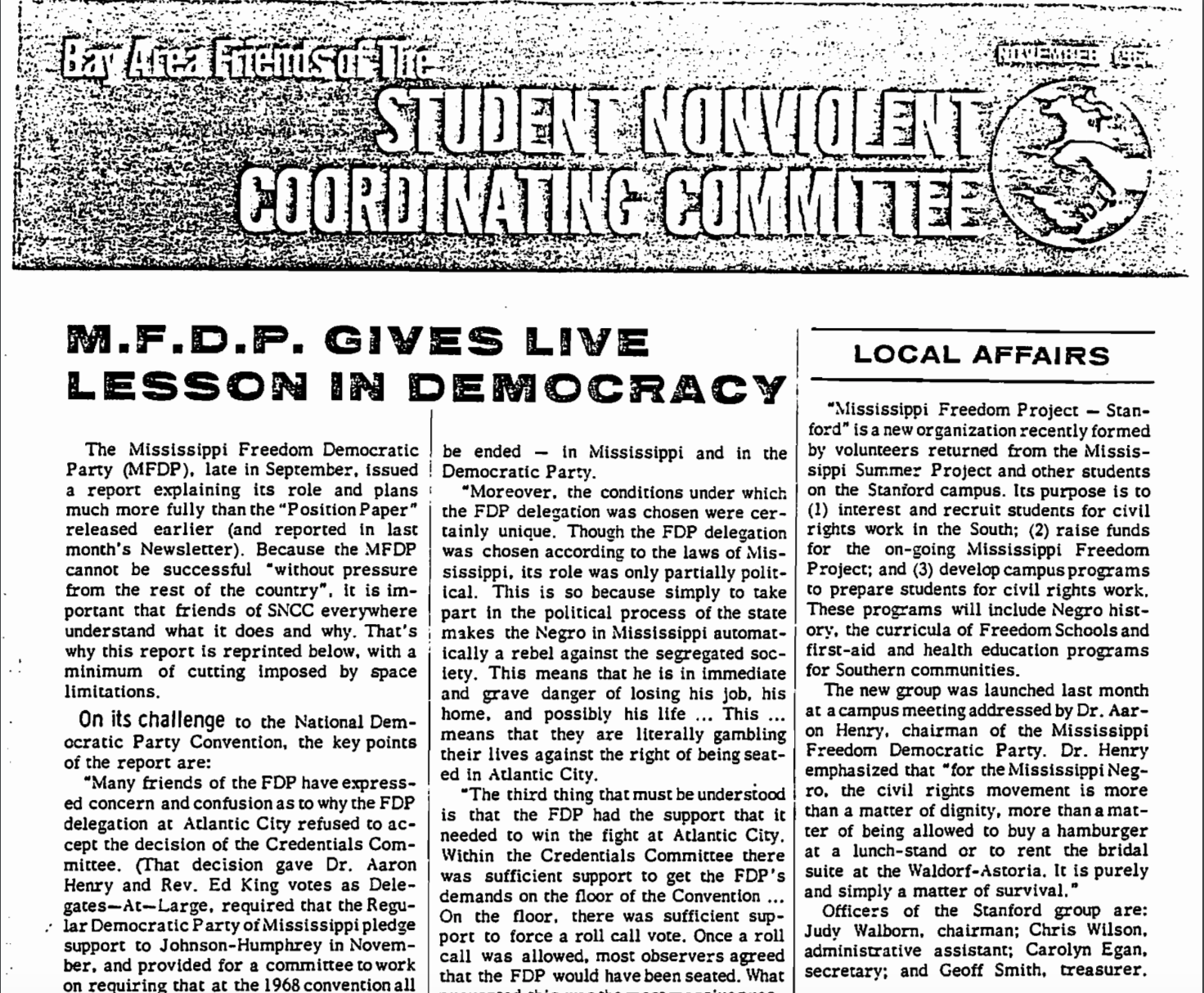 Friends of SNCC and The Birth of The Movement – The Metropole